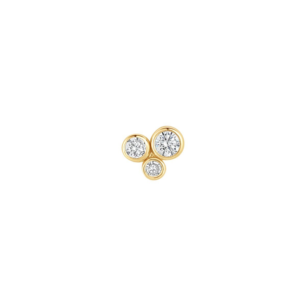 9ct Gold Trilogy Piercing Earring – NJO Designs