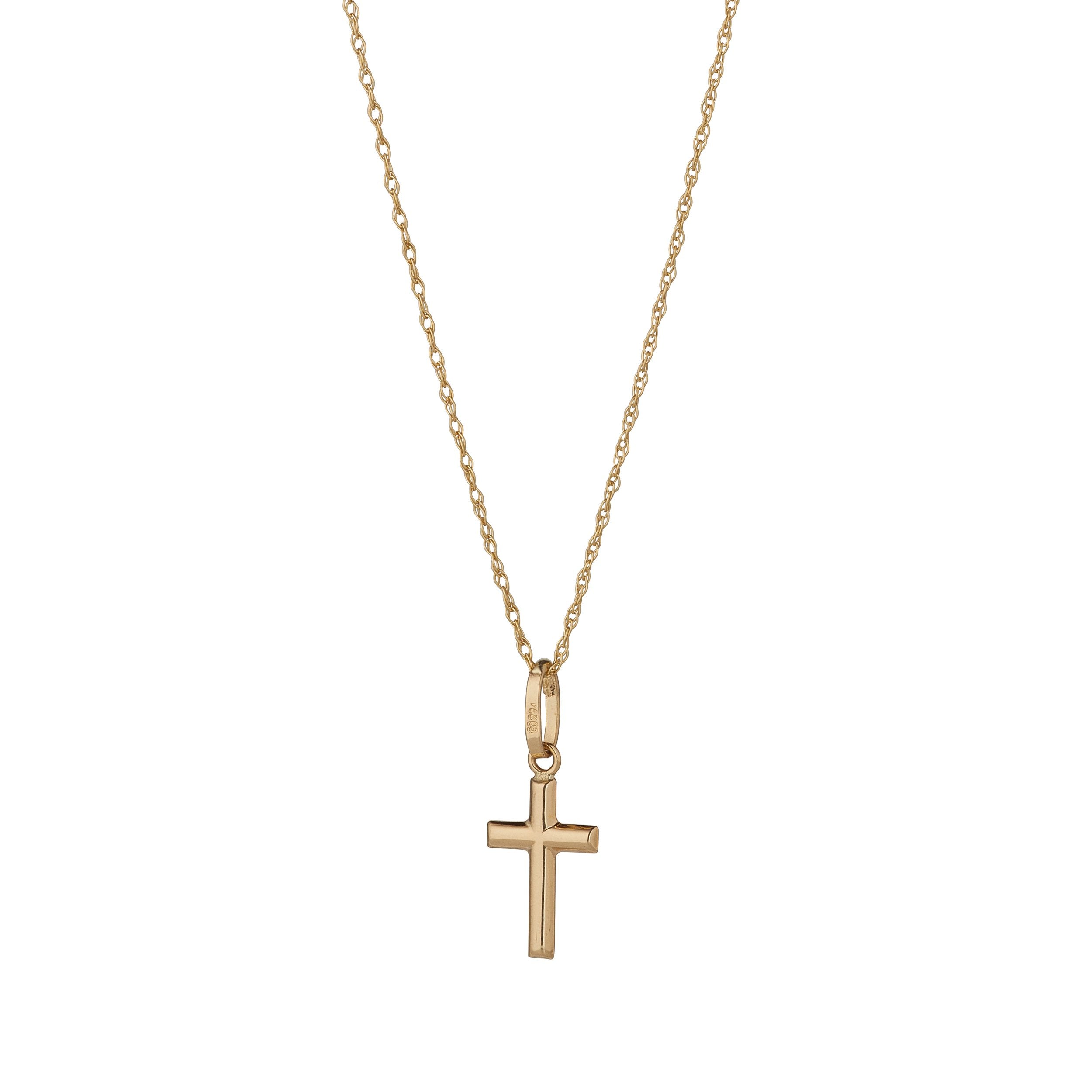 9ct Gold Small Cross Pendant – NJO Designs