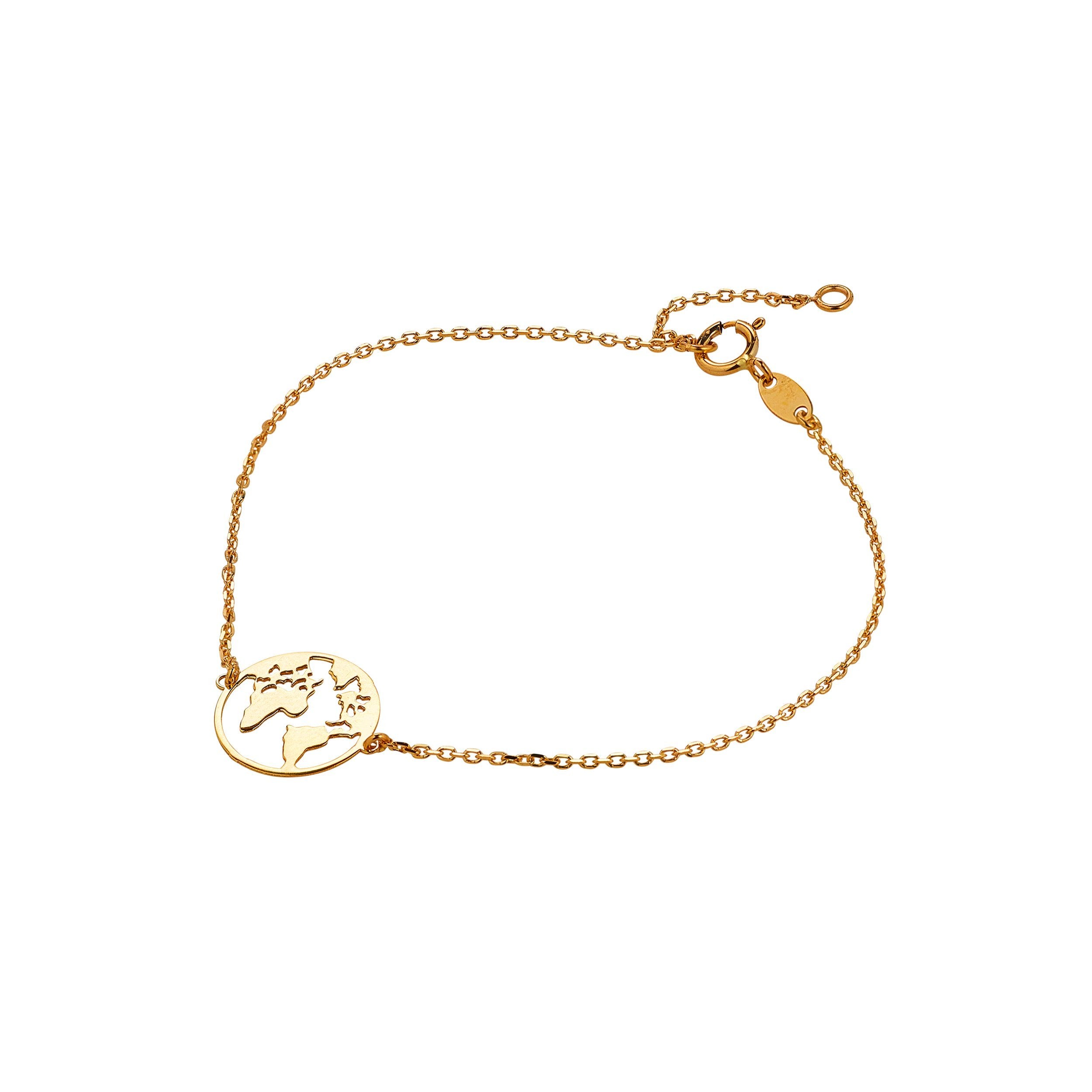 9ct Gold Map of the World Bracelet – NJO Designs